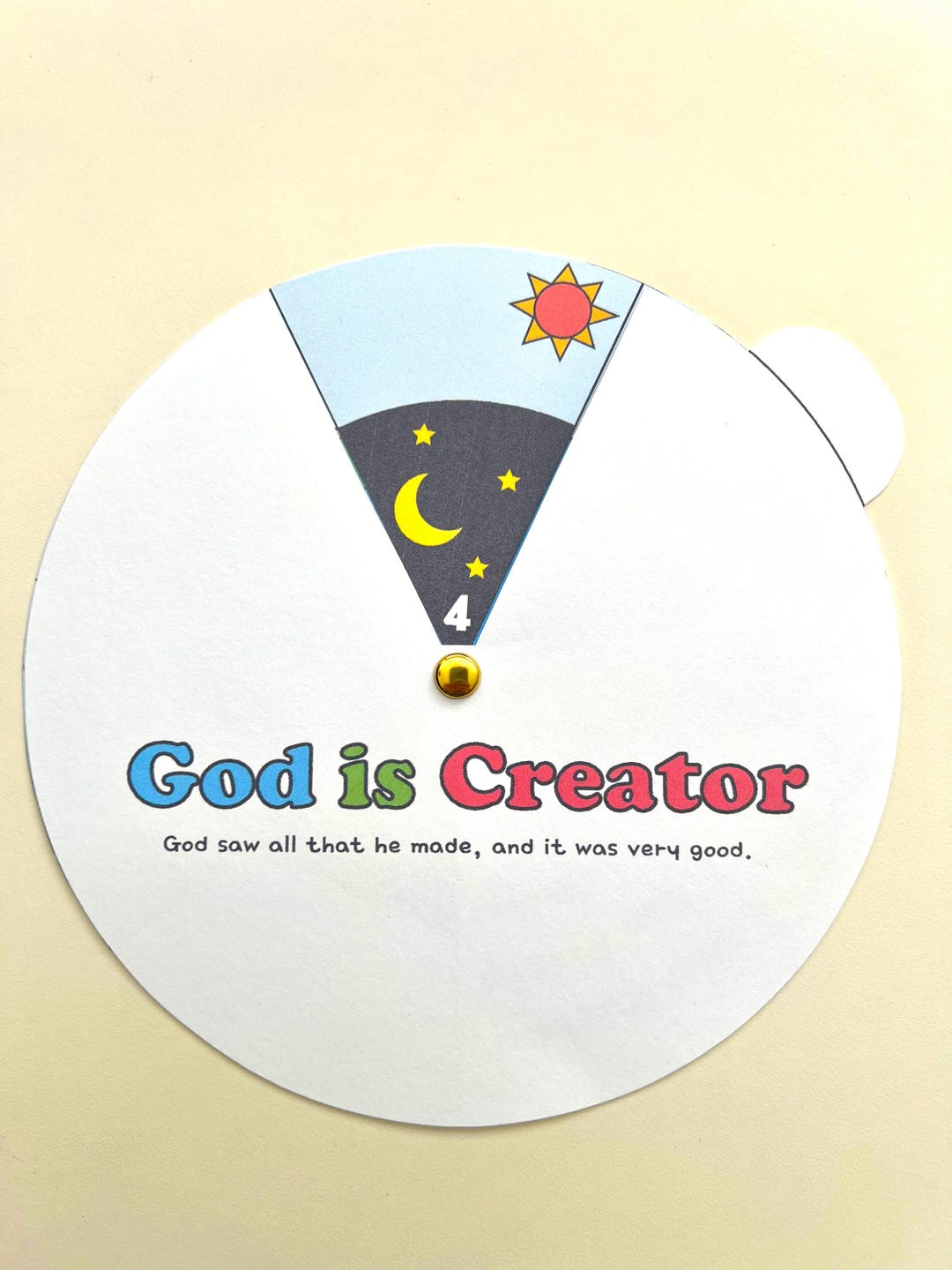 God is Creator Bible Wheel Craft | Sunday School Creation Activity ...