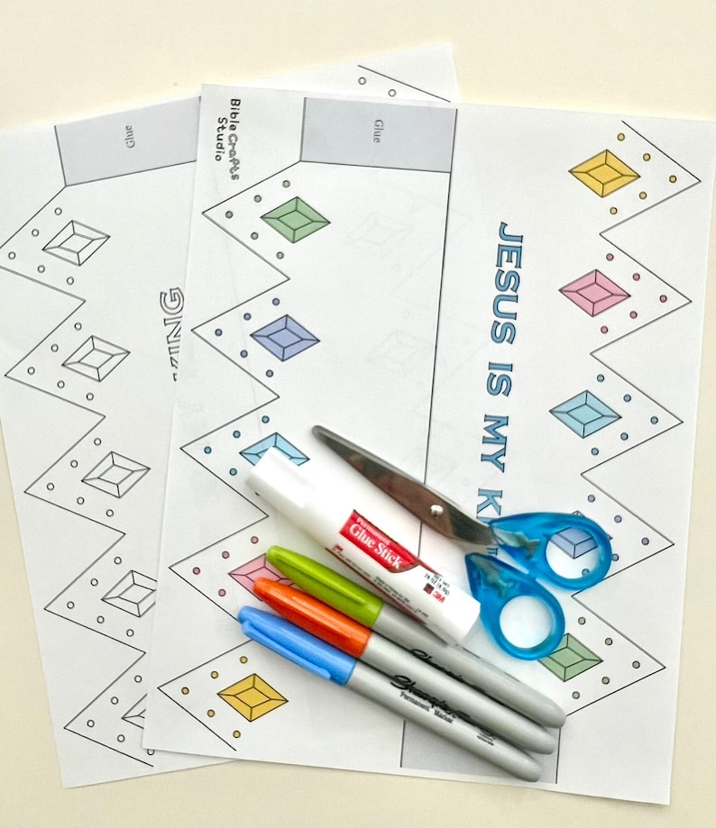 Jesus is My King Crown: Printable Sunday School Craft (PDF Download - Etsy