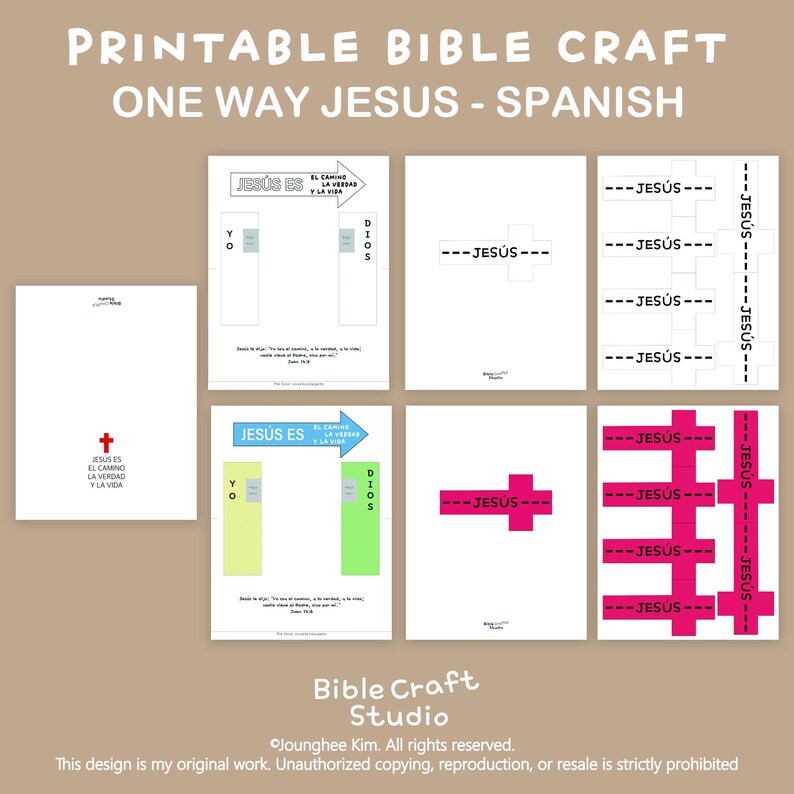 Jesus Bible Craft for Kids: One Way Cross Activity (PDF Pattern) - Etsy