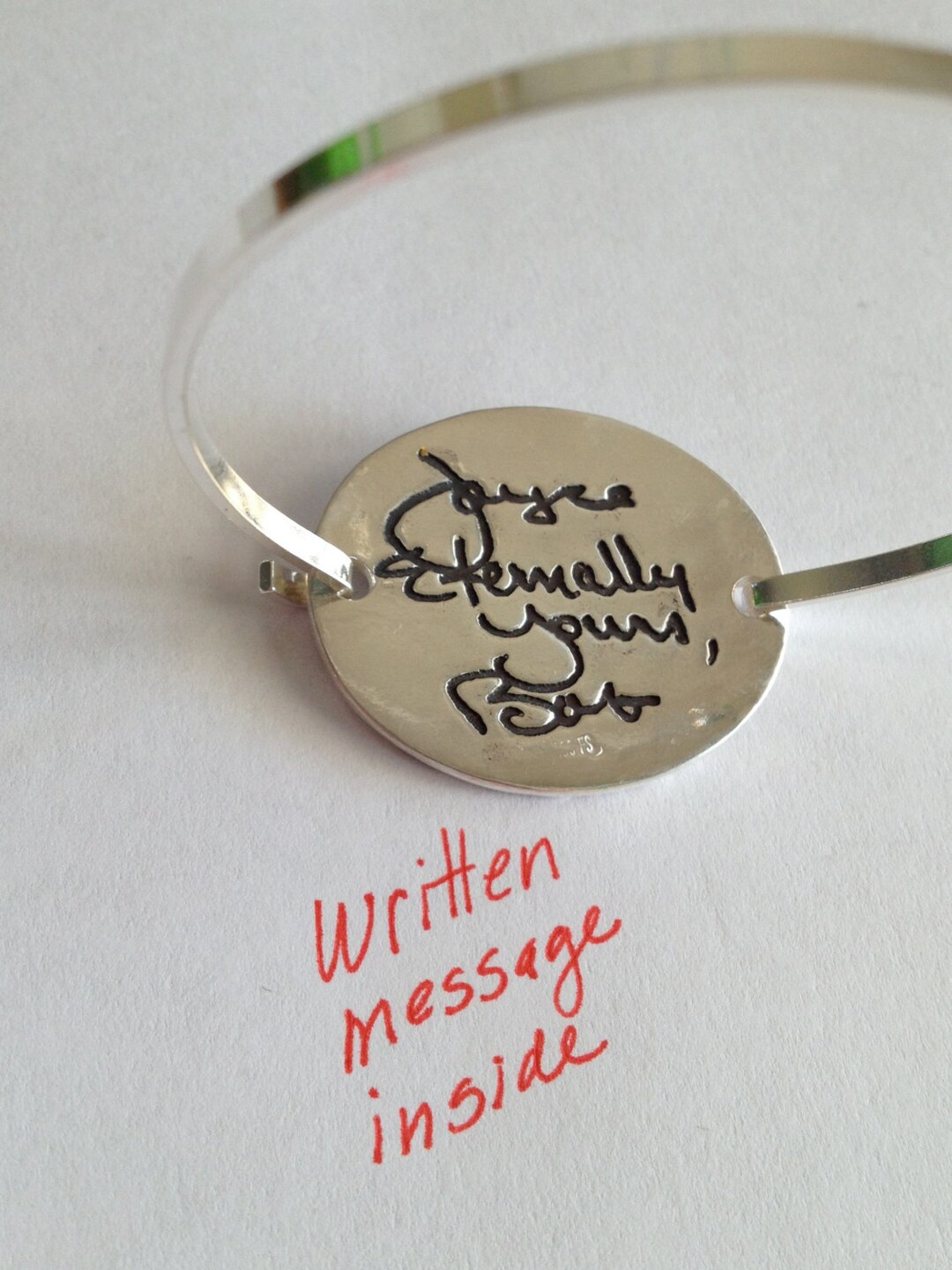 Secret Message Bracelet in Your Actual Writing Double Sided - Etsy