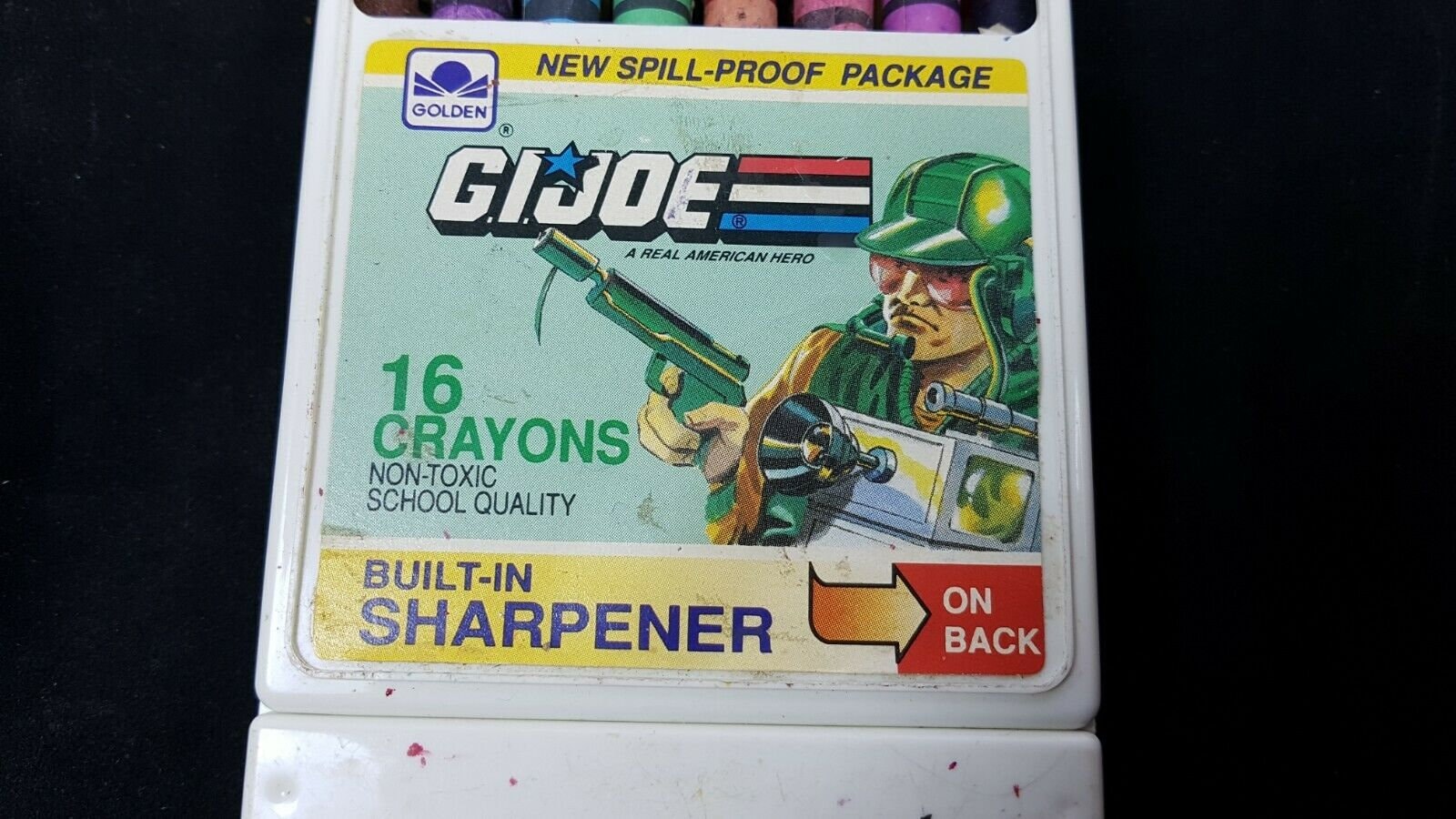 Vintage G.I. Joe Crayons in Plastic Box With Sharpener 1989 | Etsy