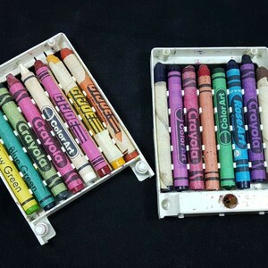 Vintage G.I. Joe Crayons in Plastic Box With Sharpener 1989 Original GI ...