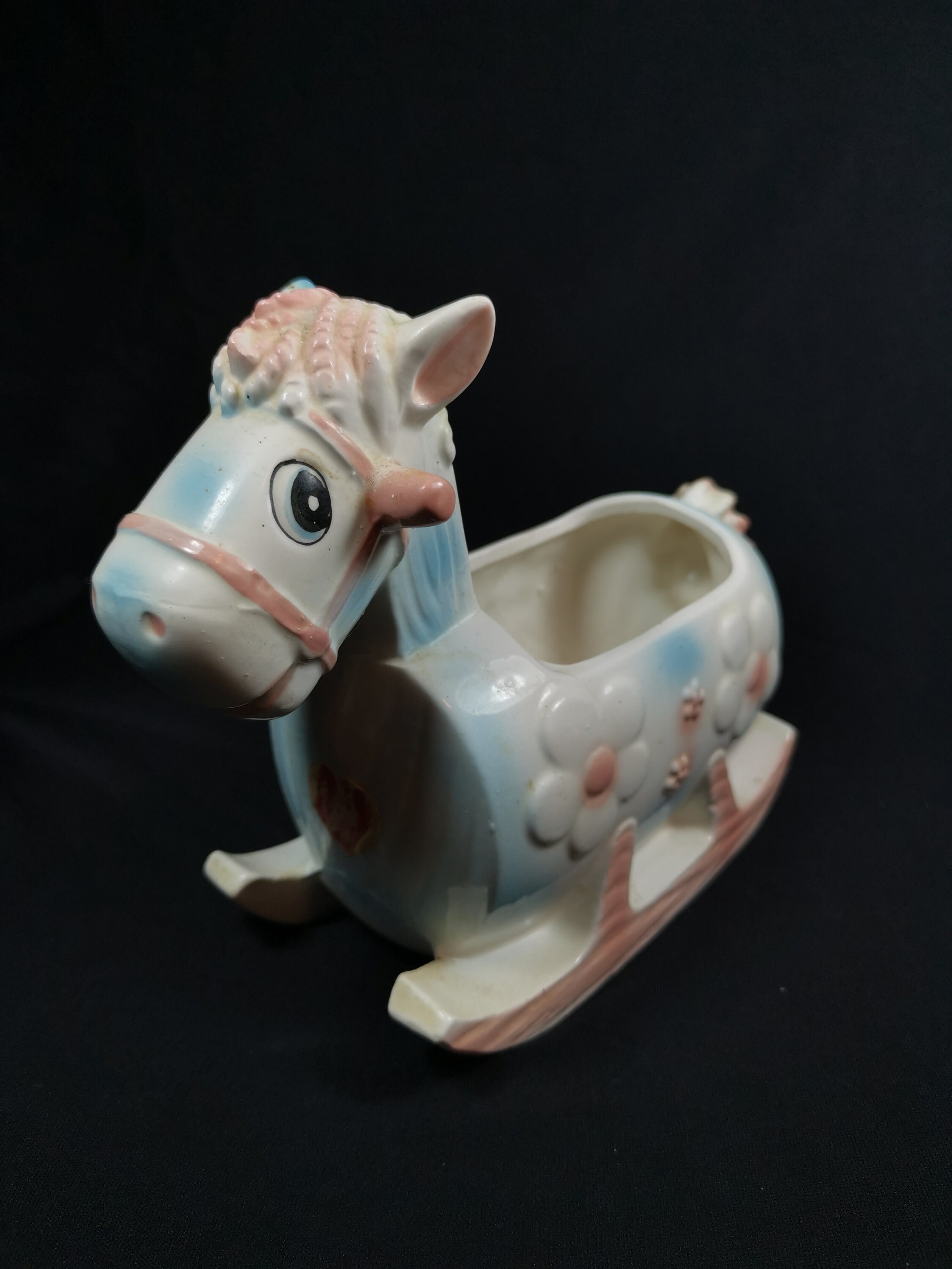 Vintage Ceramic Rocking Horse Planter Plant Pot 1950's | Etsy