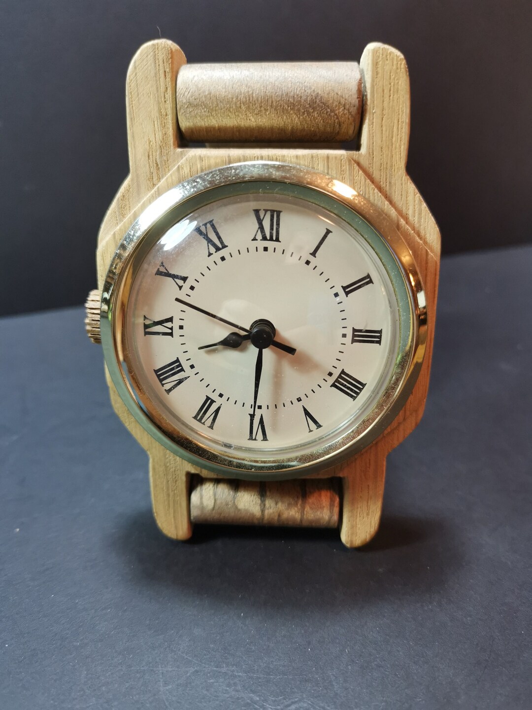 Hand Carved Wood Wooden Wristwatch Wrist Watch With Adjustable Strap ...