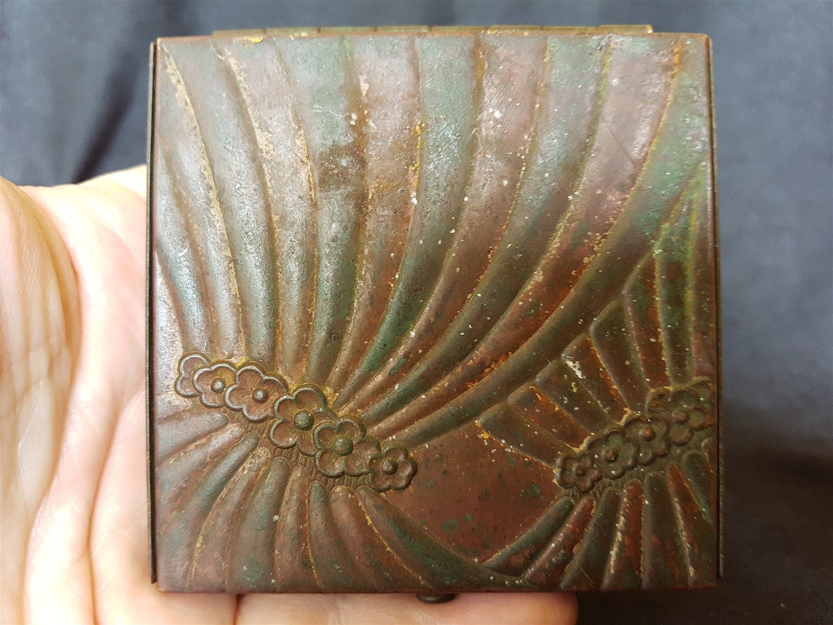 Vintage Art Deco Compact Copper and Brass Metal 1920's - 1930's Powder ...