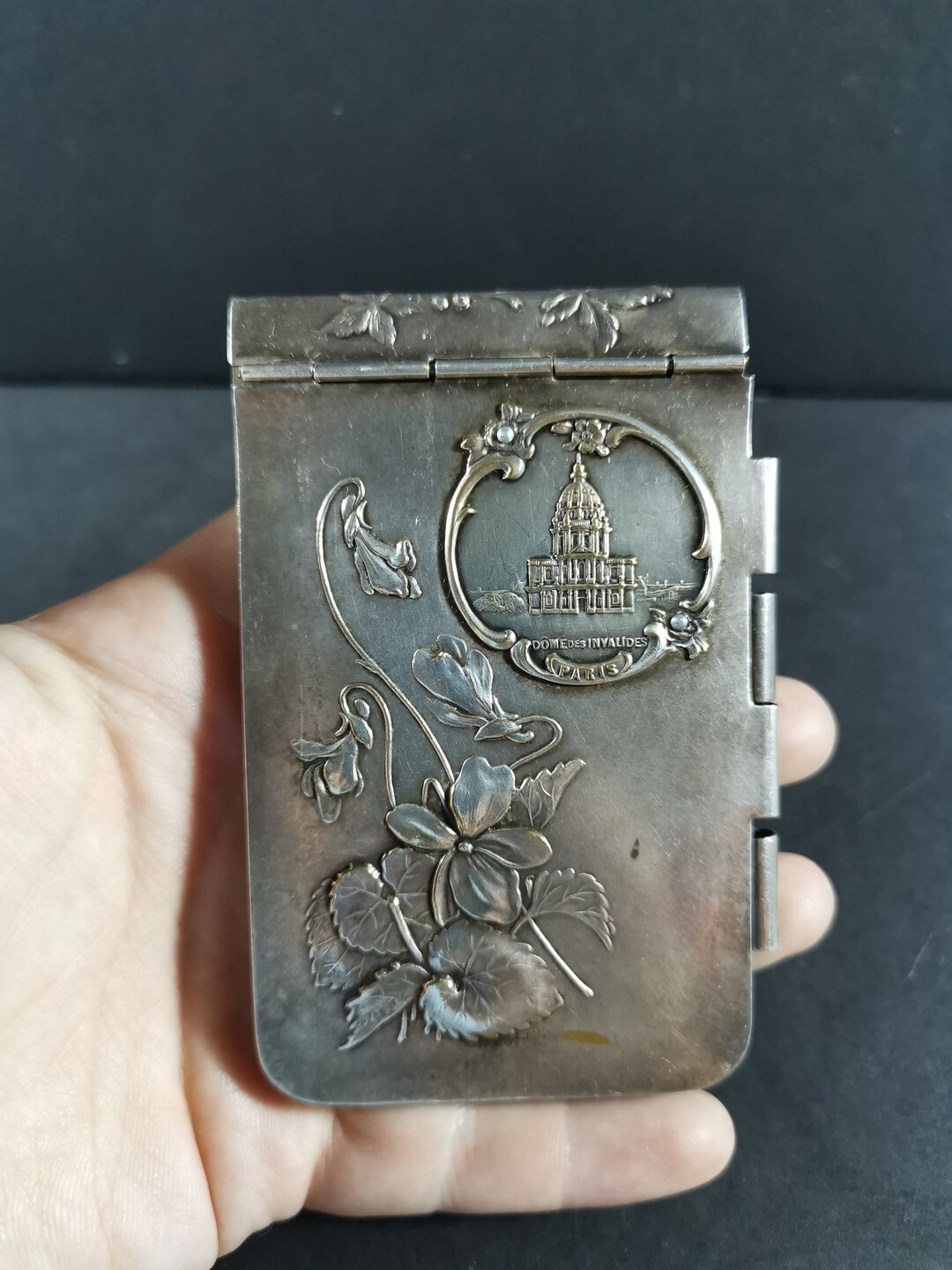 Antique Silver Chatelaine Notebook Cover With Notebook and Pencil Hôtel ...