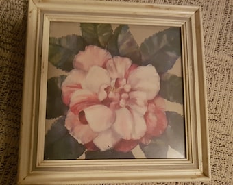 Vintage Flower Watercolor Painting Print by Ann Cochran 1940's in White ...