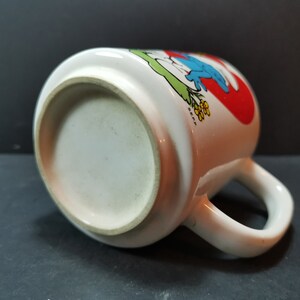 Vintage Smurfs Heart and Flowers Coffee or Tea Mug Cup 1981 Peyo SEPP ...