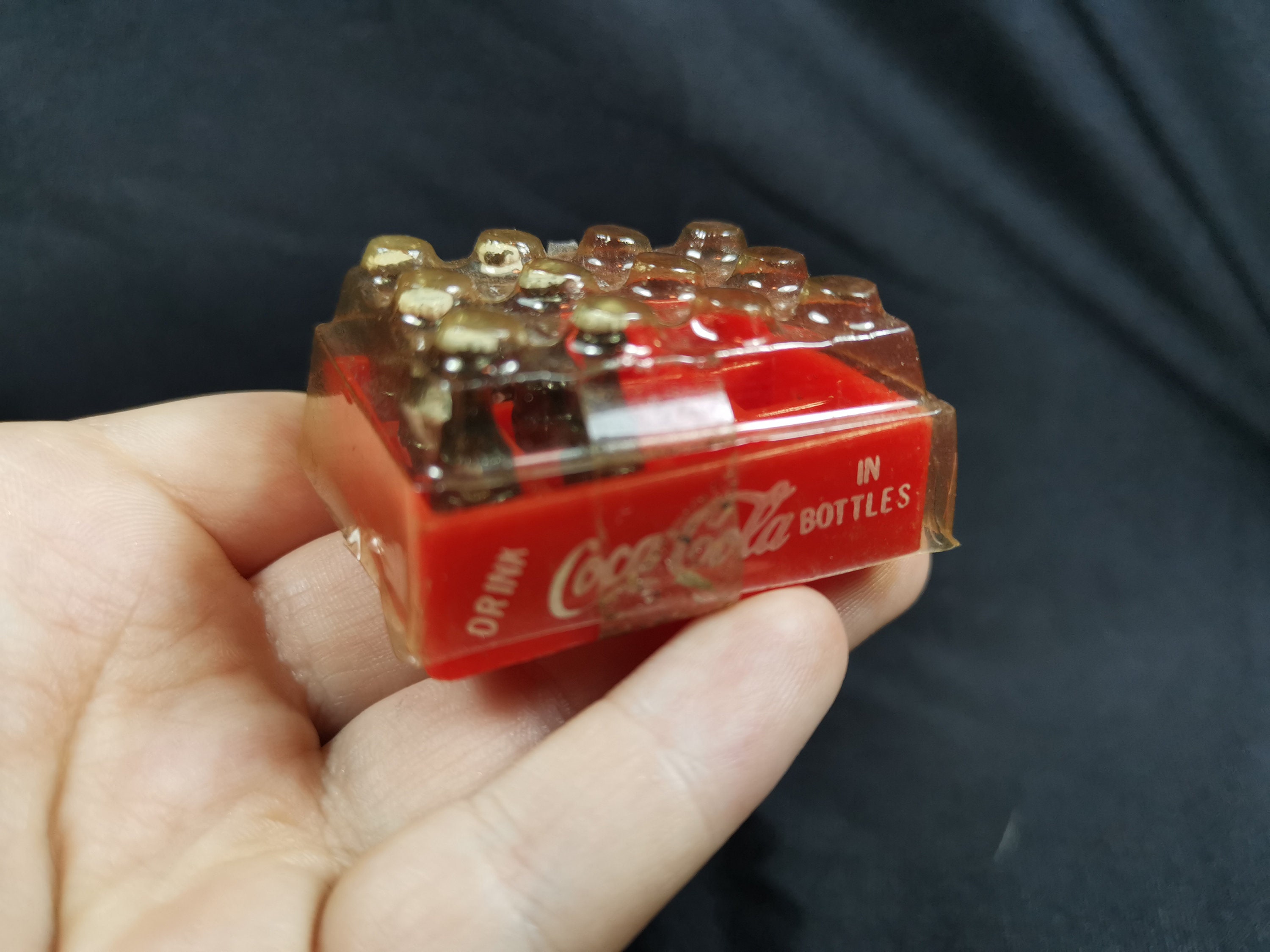Vintage Miniature Coca Cola Coke Bottles in Crate 6 Pack Set Plastic ...