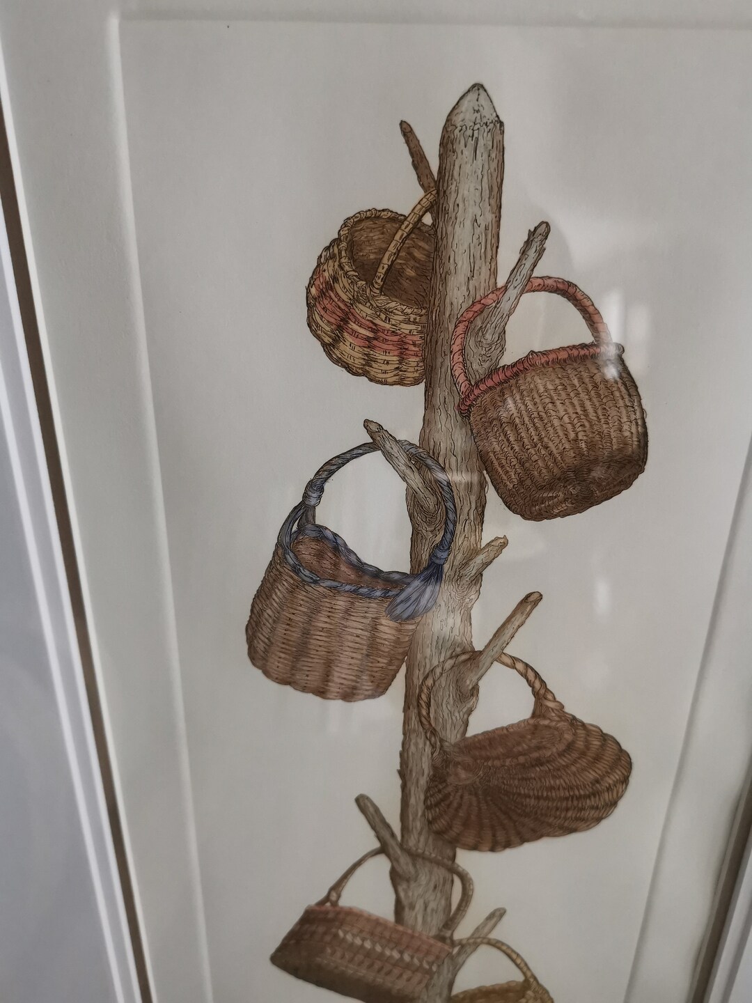 Vintage Wicker Baskets Print on Rag Paper Limited Edition Signed by ...