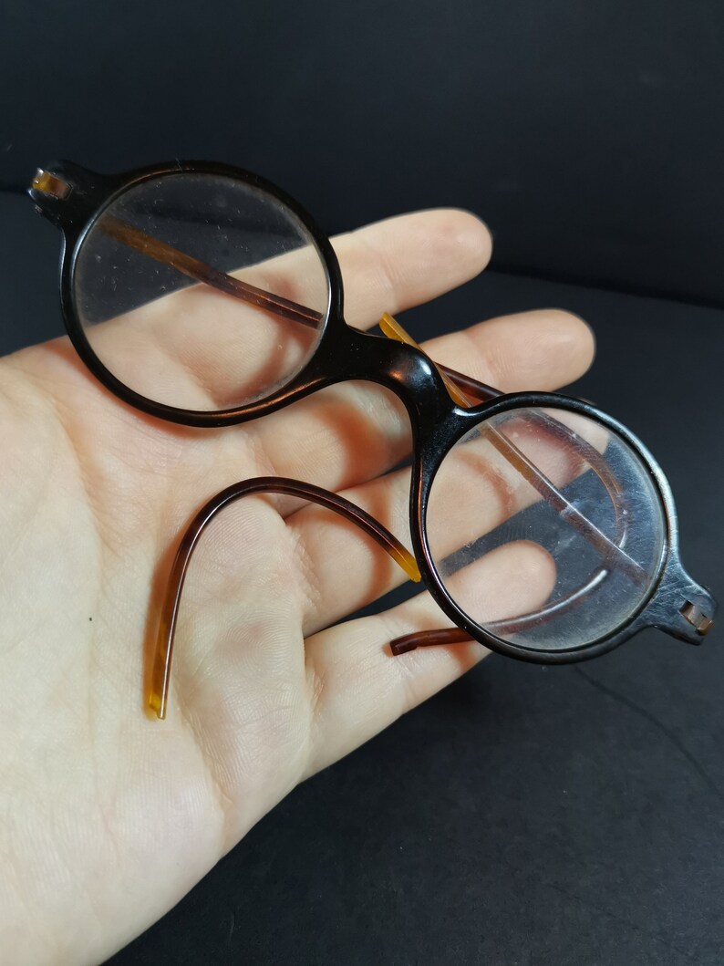 Antique Eyeglasses Eye Glasses Spectacles Round Lenses Victorian ...