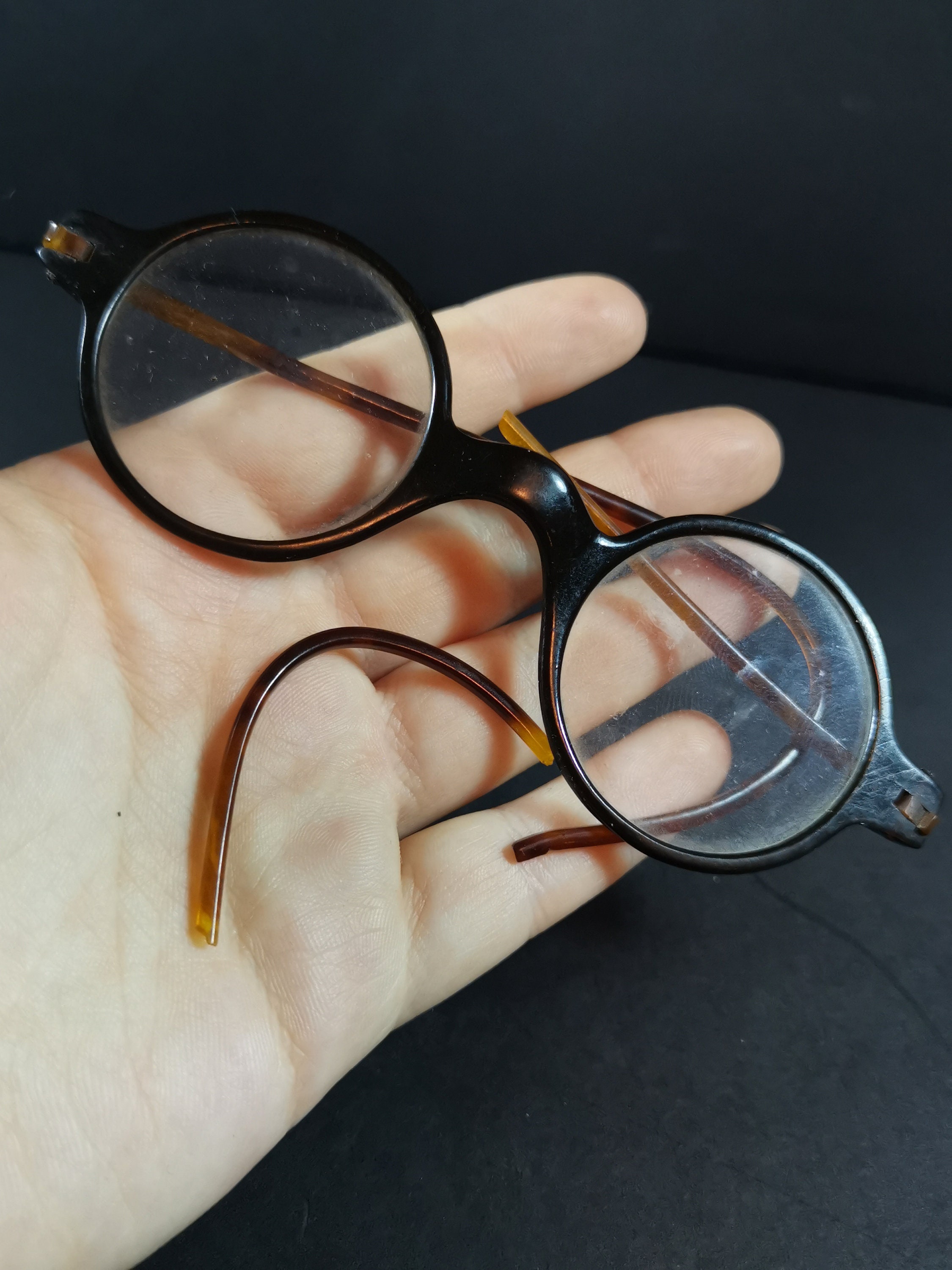 Antique Eyeglasses Eye Glasses Spectacles Round Lenses Victorian ...