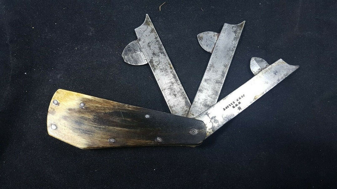 Antique Blood Letting Knife Tool Deer Horn and Cast Steel John Elliot ...