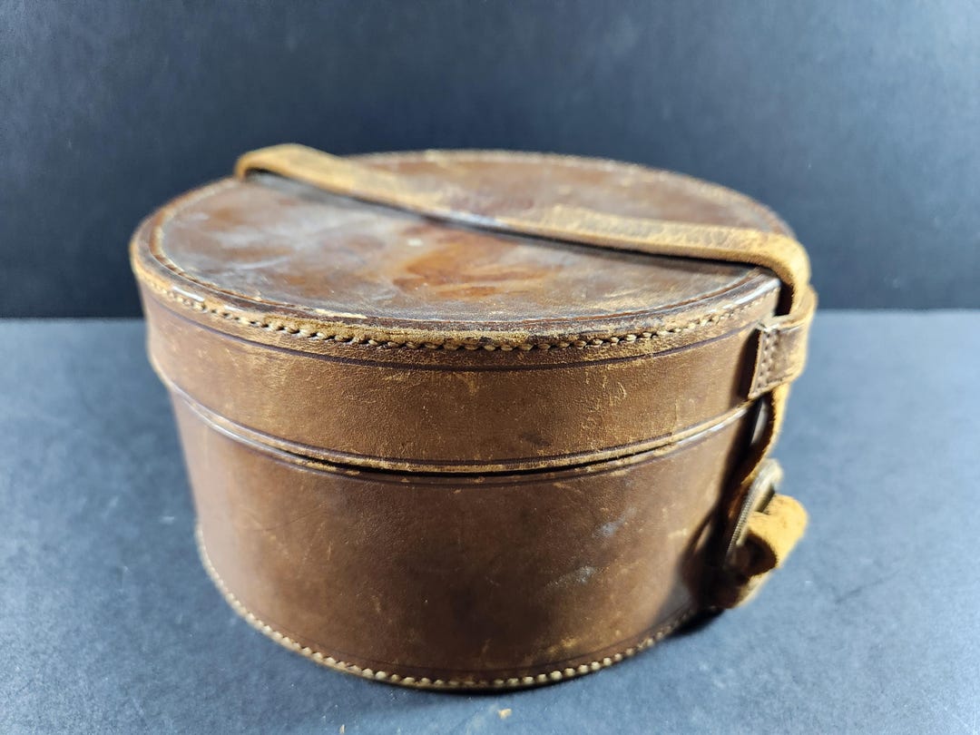 Antique Brown Leather Box: Victorian Edwardian Storage Trunk - Etsy