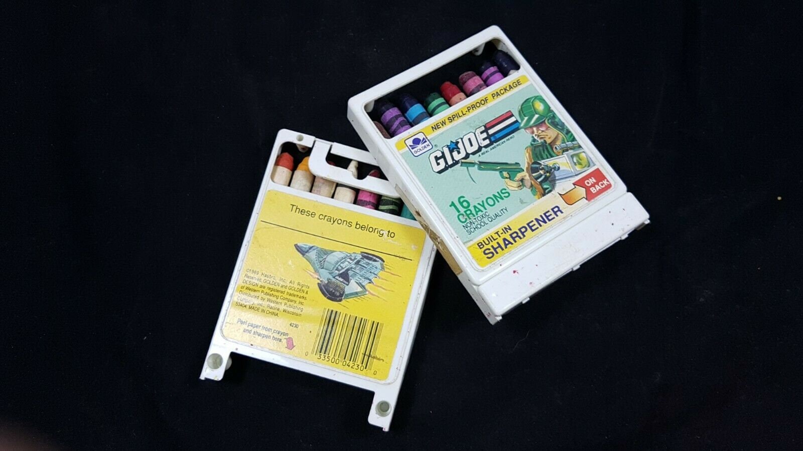 Vintage G.I. Joe Crayons in Plastic Box With Sharpener 1989 | Etsy