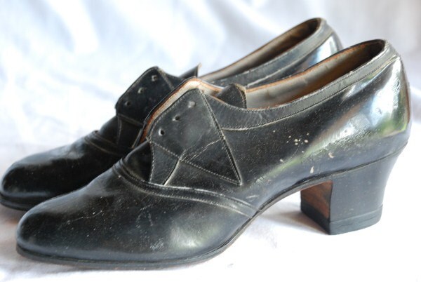 Vintage 1920's 1930's Black Leather Womens Flapper - Etsy