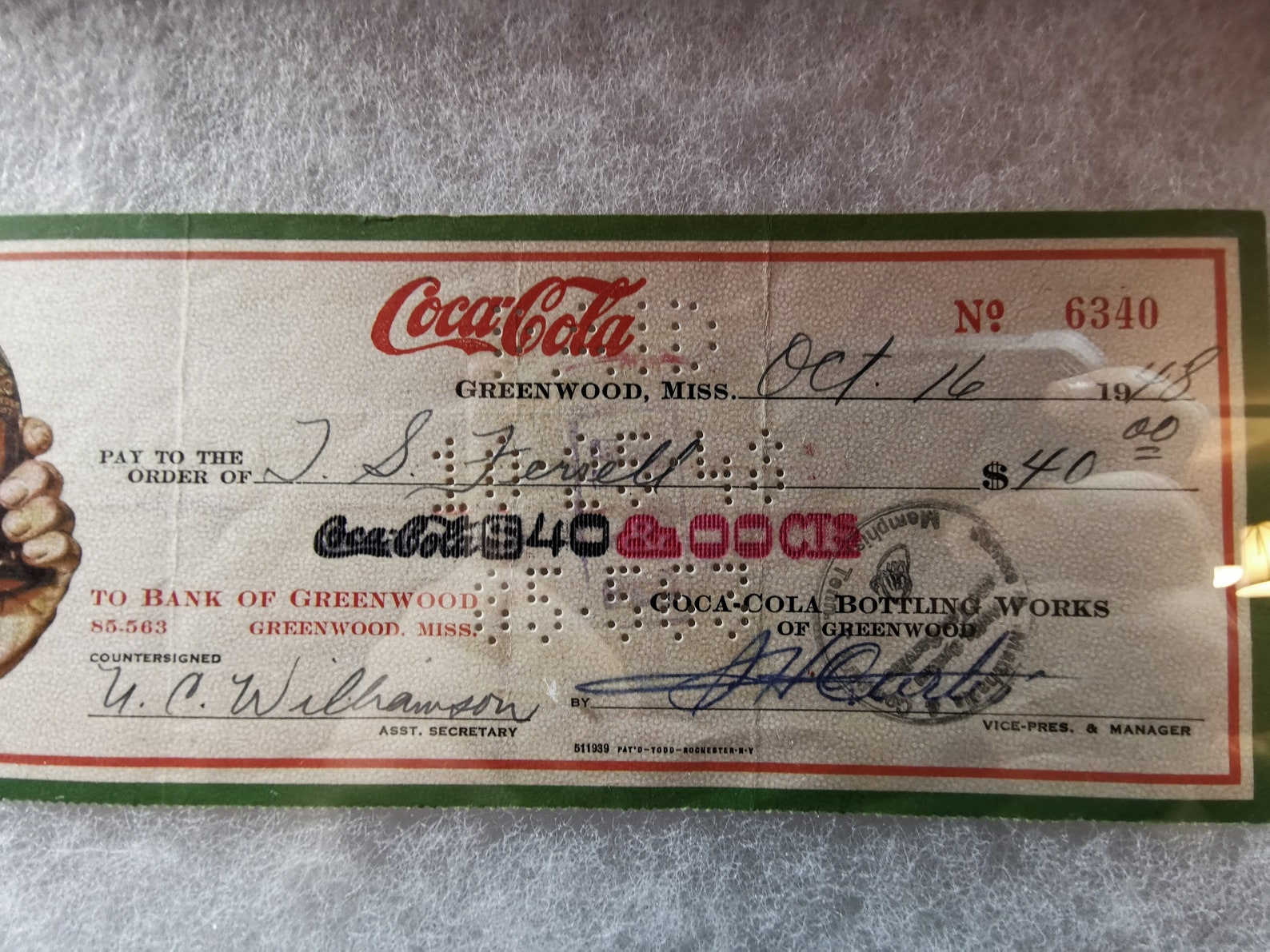 Vintage Coca Cola Coke Bank Check From 1948 Original in Glass - Etsy