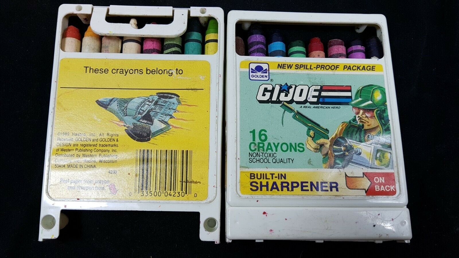 Vintage G.I. Joe Crayons in Plastic Box With Sharpener 1989 | Etsy