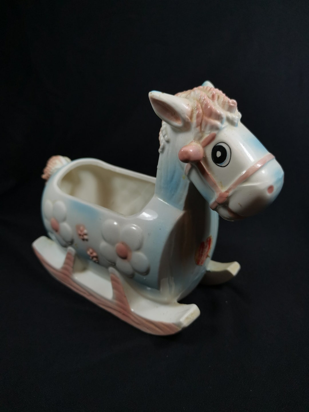 Vintage Ceramic Rocking Horse Planter Plant Pot 1950's - 1960's ...