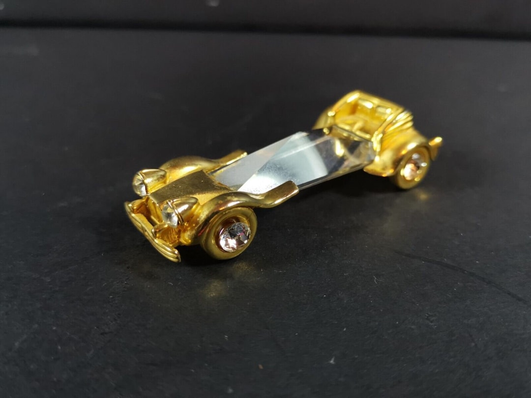 Vintage Roadster Car Figurine Swarovski Crystal Glass Racing Vehicle ...