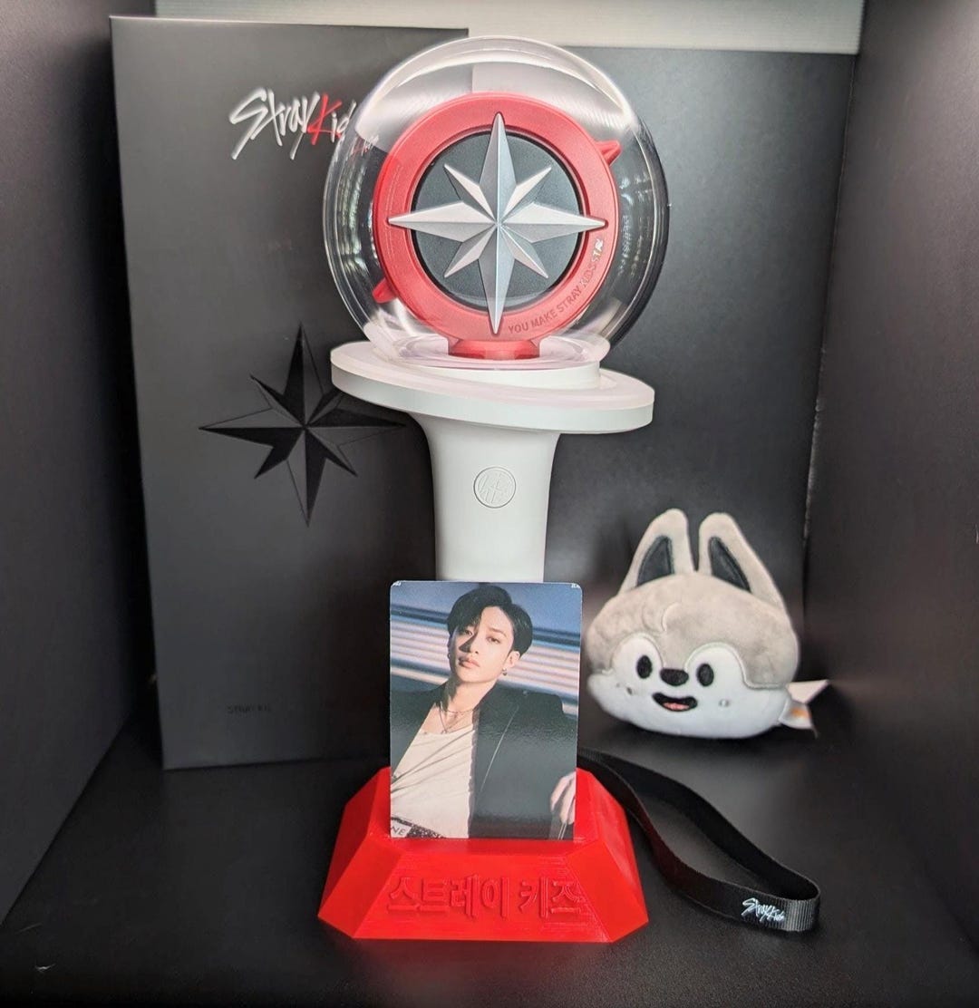 KPOP Stray Kids Light Stick Stand Korean Hangul | Lightstick Holder ...