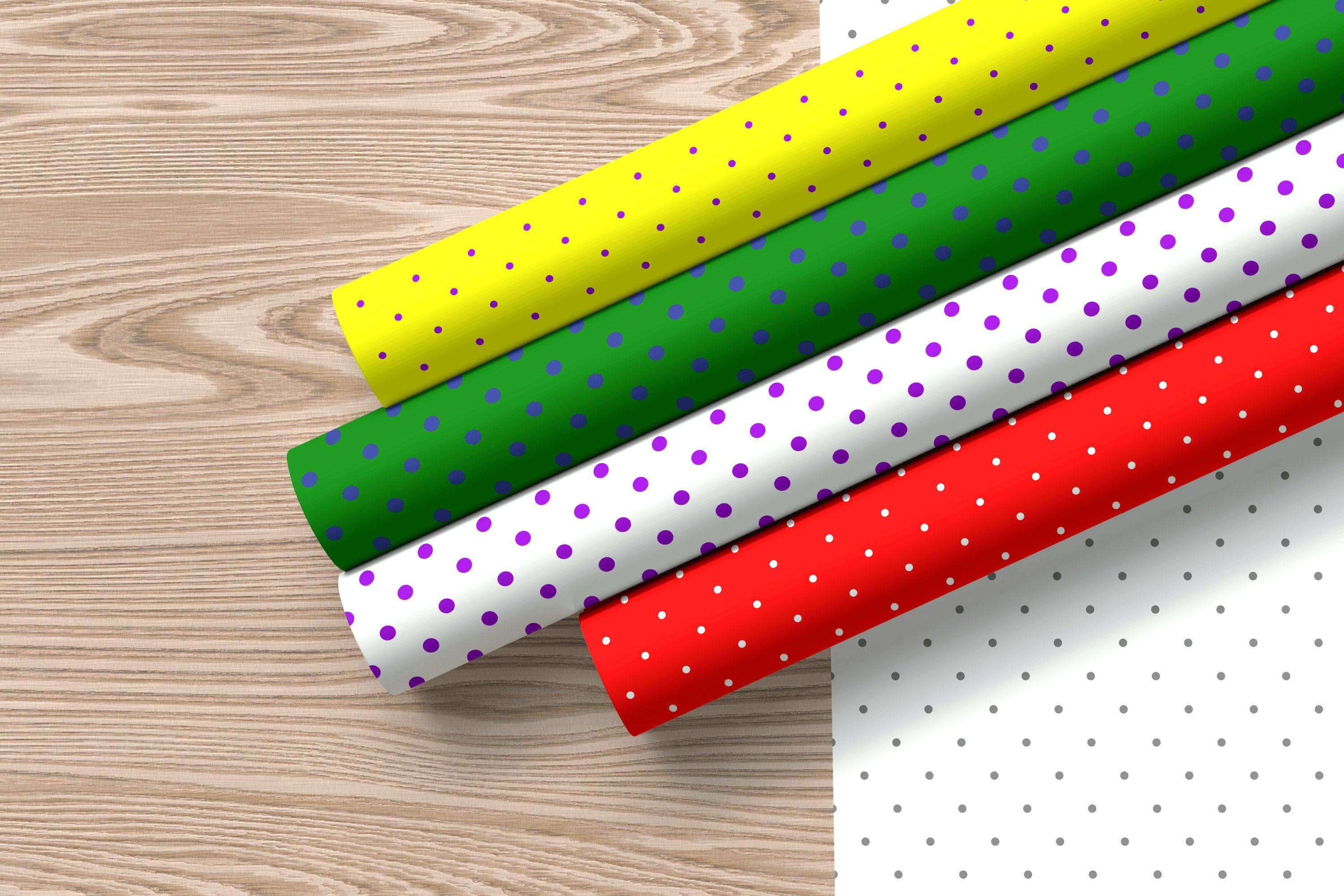 Primary Color Polka Dot Digital Paper: Seamless Scrapbook Backgrounds ...