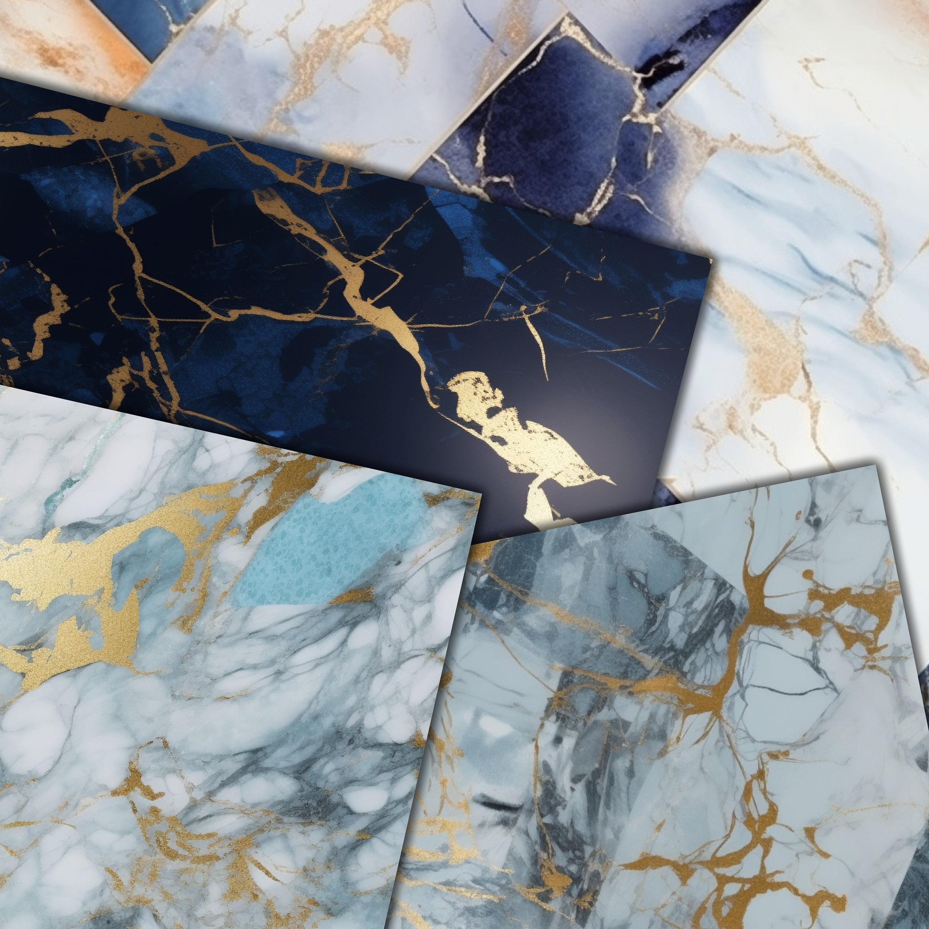 Marble and Gold Printable Digital Papers Printable Seamless - Etsy