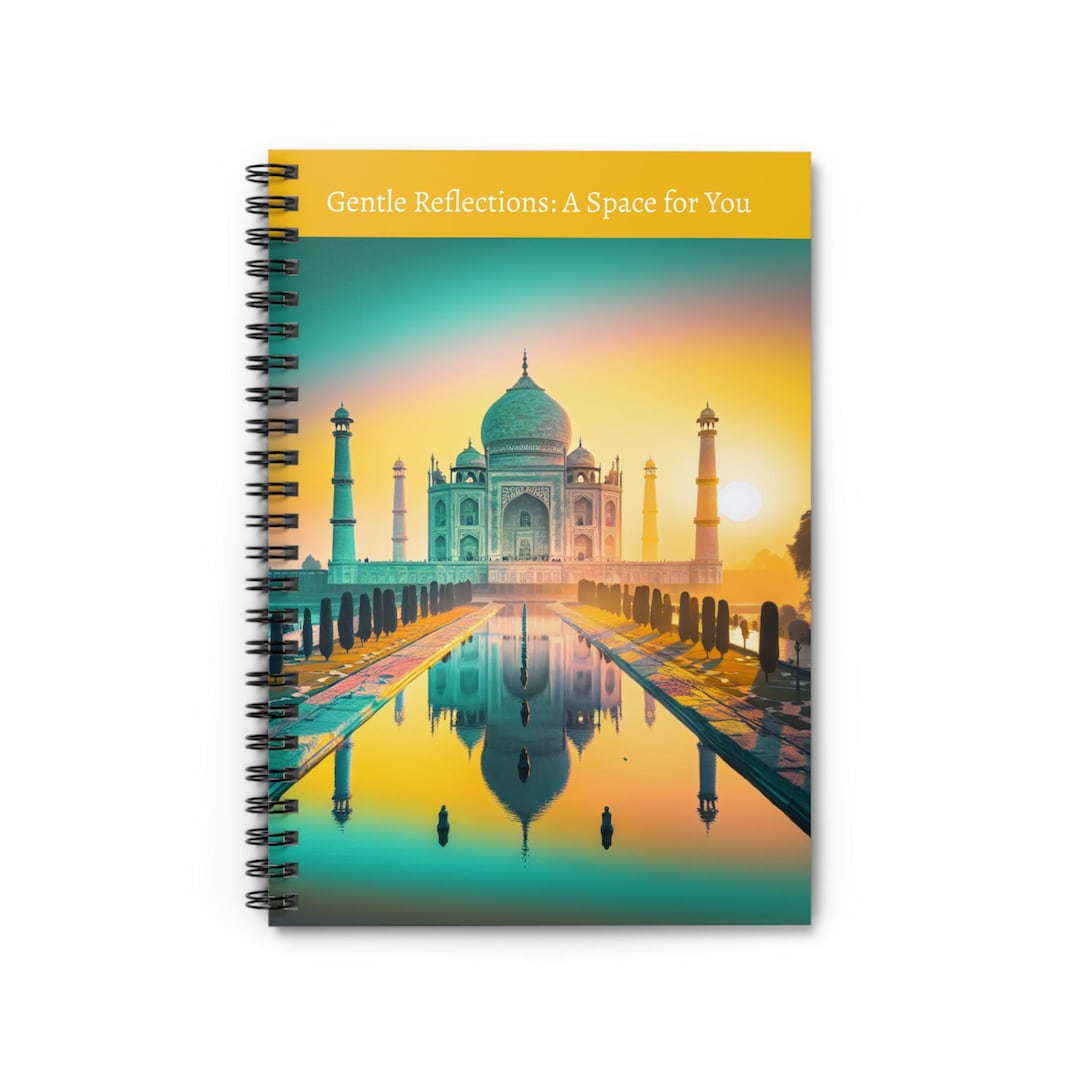 Taj Mahal Inspired Spiral Notebook - Thoughts and Ideas, Journal, Gift ...