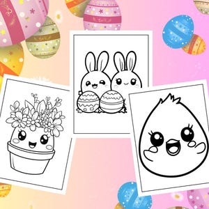 Easter Coloring Book, Printable – Fun Preschool Activity Book With Easy ...