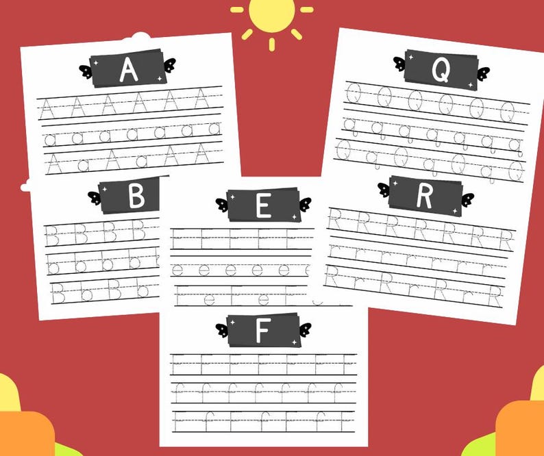 Sight Word & Letter Tracing Worksheets: Preschool Learning (digital ...