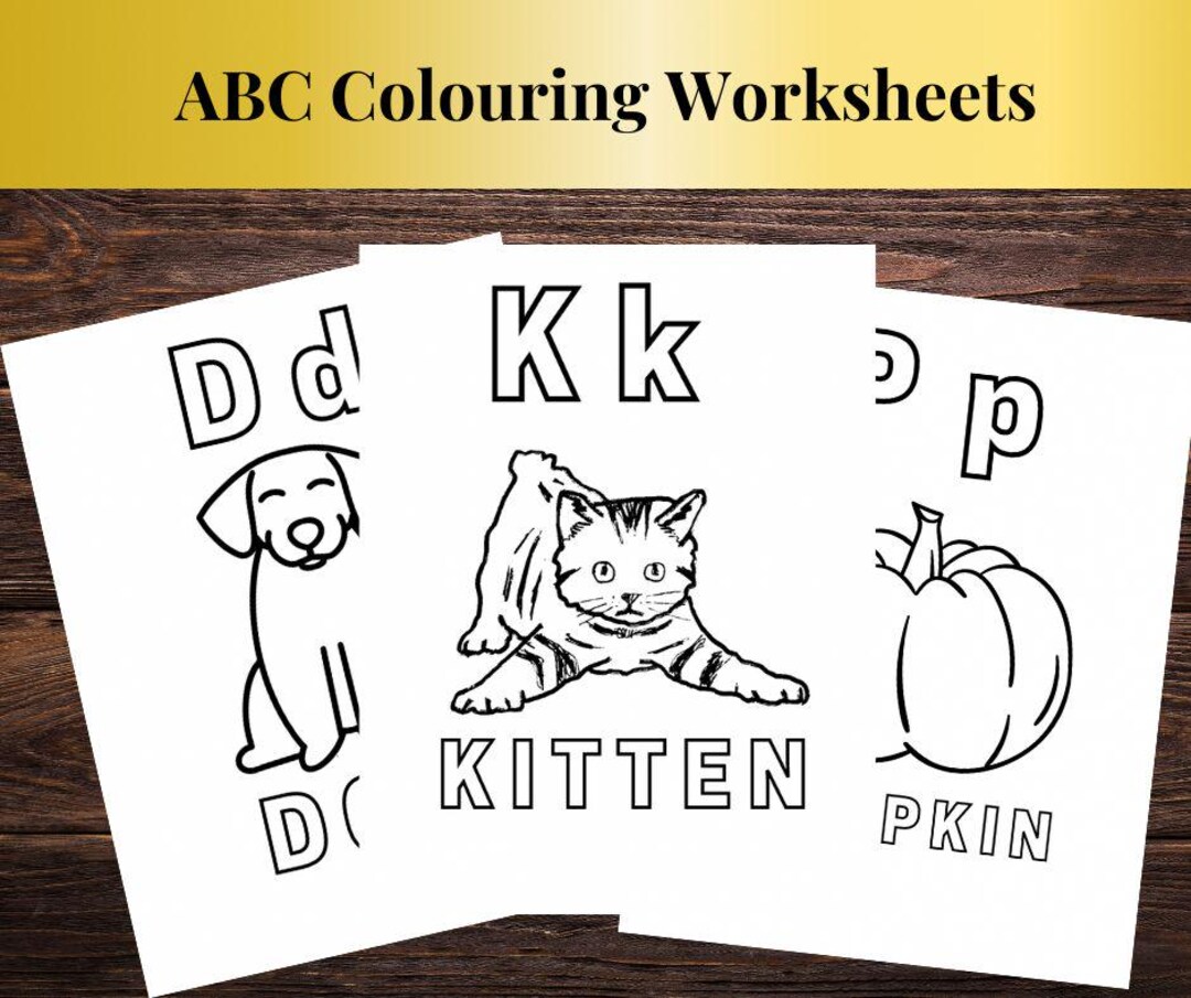 ABC Coloring Book: 75 Printable Pages, Kids Activity (digital Download ...