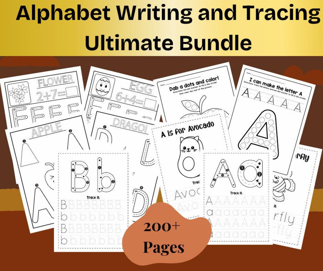 Printable Alphabet Worksheets: Letter Tracing & Dot Marking (281 Pages ...