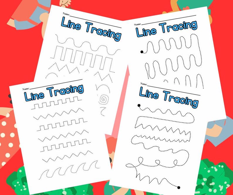 Preschool Line Tracing Worksheets | Educational Line Tracing Sheets for ...