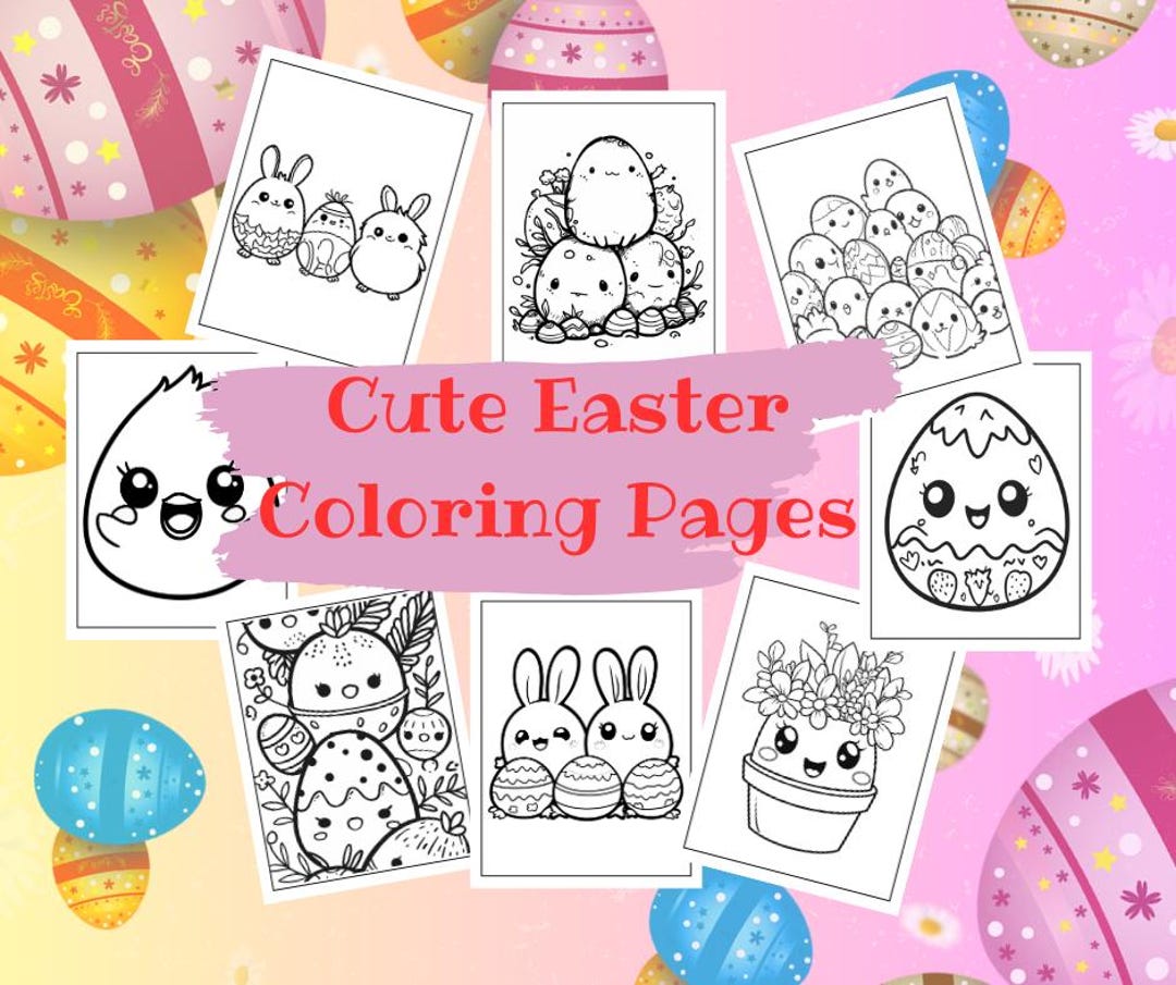 Easter Coloring Book, Printable – Fun Preschool Activity Book With Easy ...