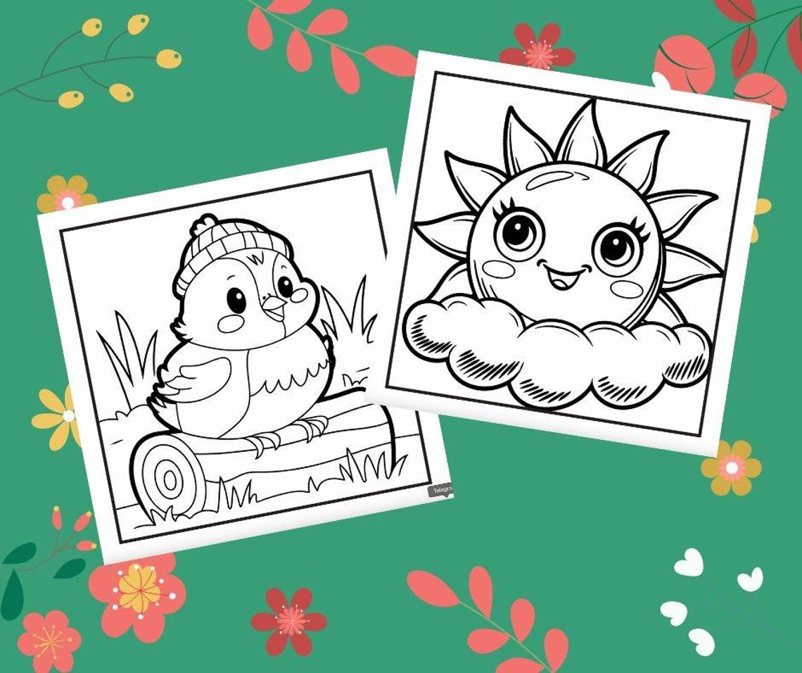 Spring Coloring Busy Book Printable – Easy Coloring Activities for ...