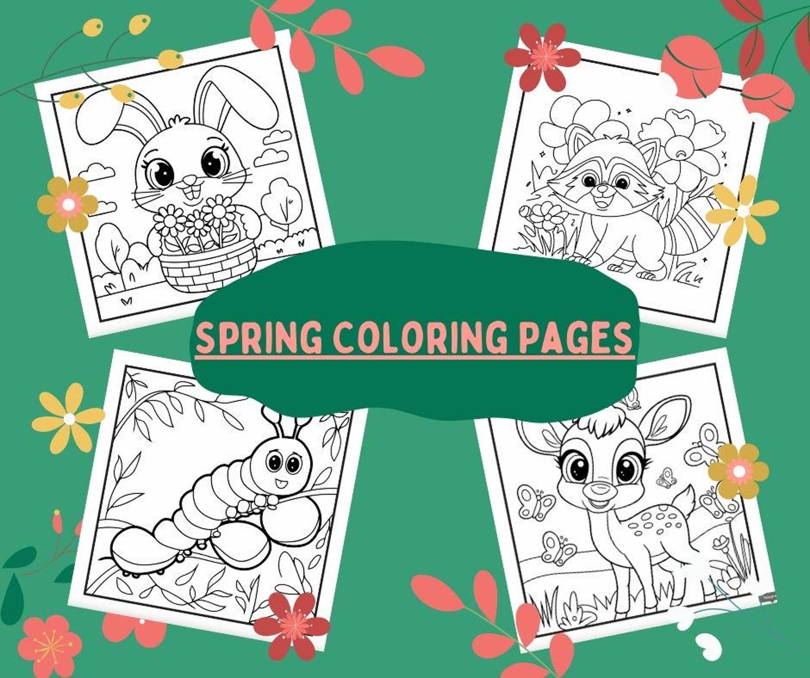 Spring Coloring Busy Book Printable – Easy Coloring Activities for ...