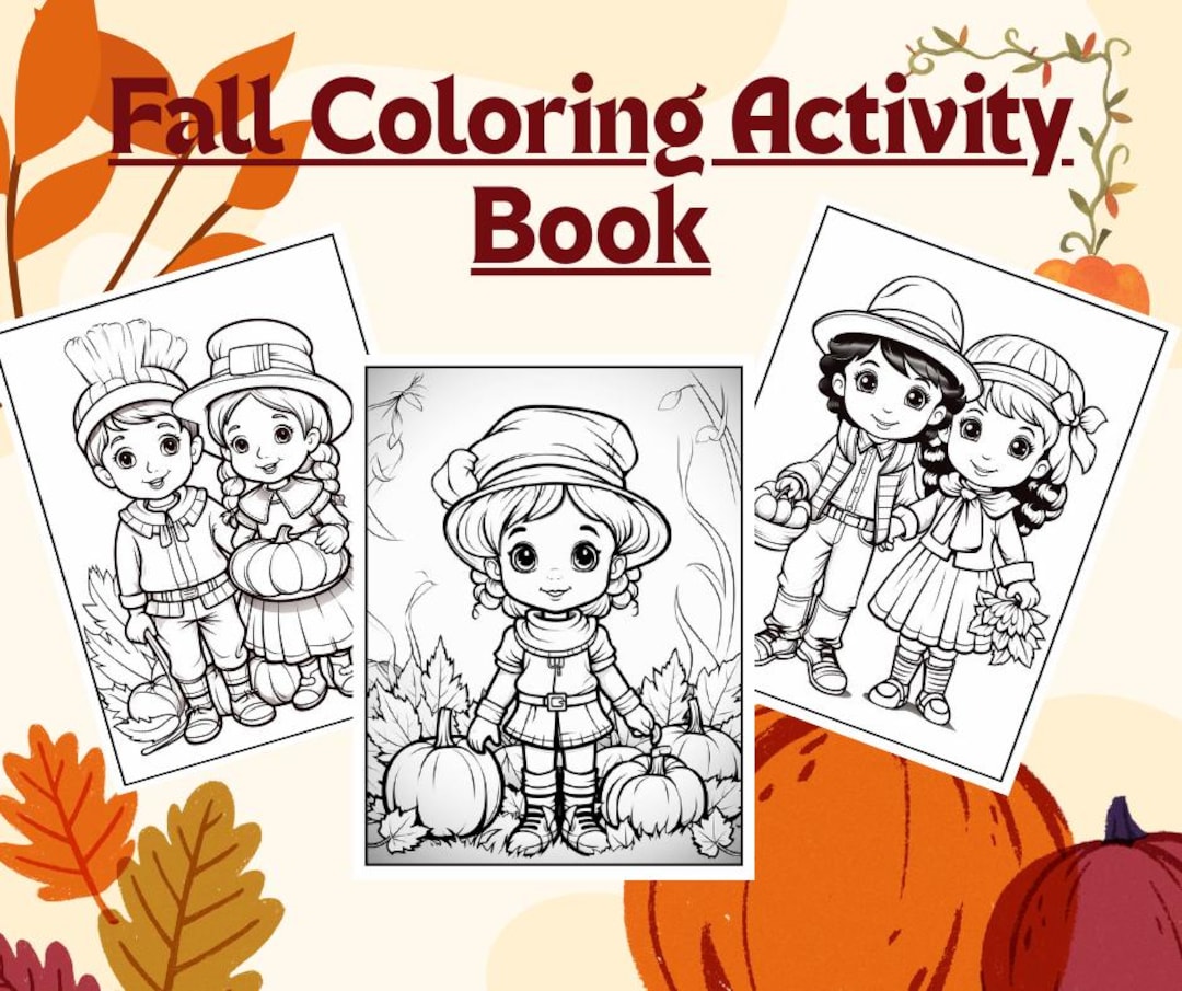 Fall Coloring Book: Fun Autumn Activity Sheets (printable) - Etsy