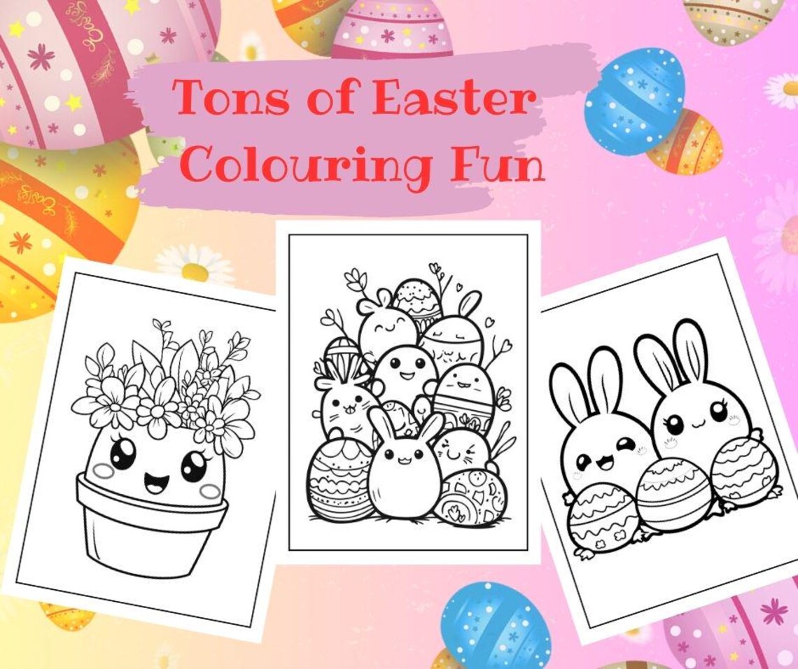 Easter Coloring Book, Printable – Fun Preschool Activity Book With Easy ...
