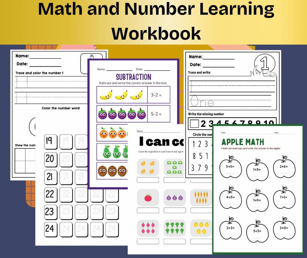 Number Worksheets | Printable | Kindergarten | Pre- K | Numbers to 10 ...