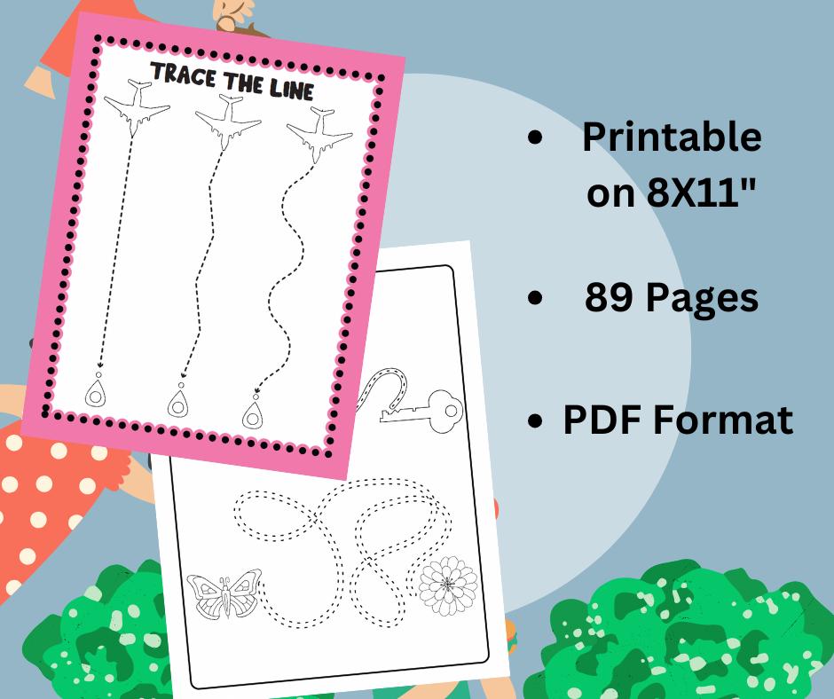 Preschool Line Tracing Worksheets: Hand Control Activities (89 Pages ...