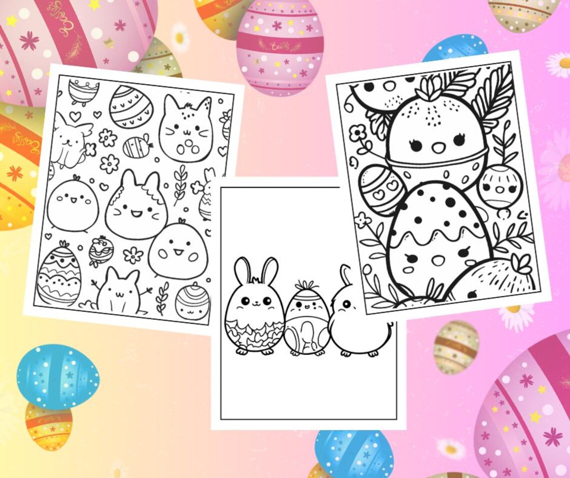 Easter Coloring Book, Printable – Fun Preschool Activity Book With Easy ...