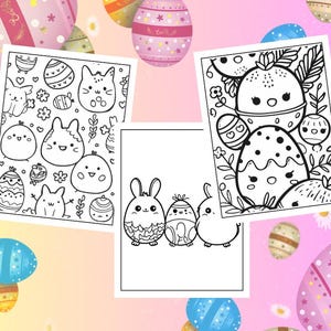 Easter Coloring Book, Printable – Fun Preschool Activity Book With Easy ...