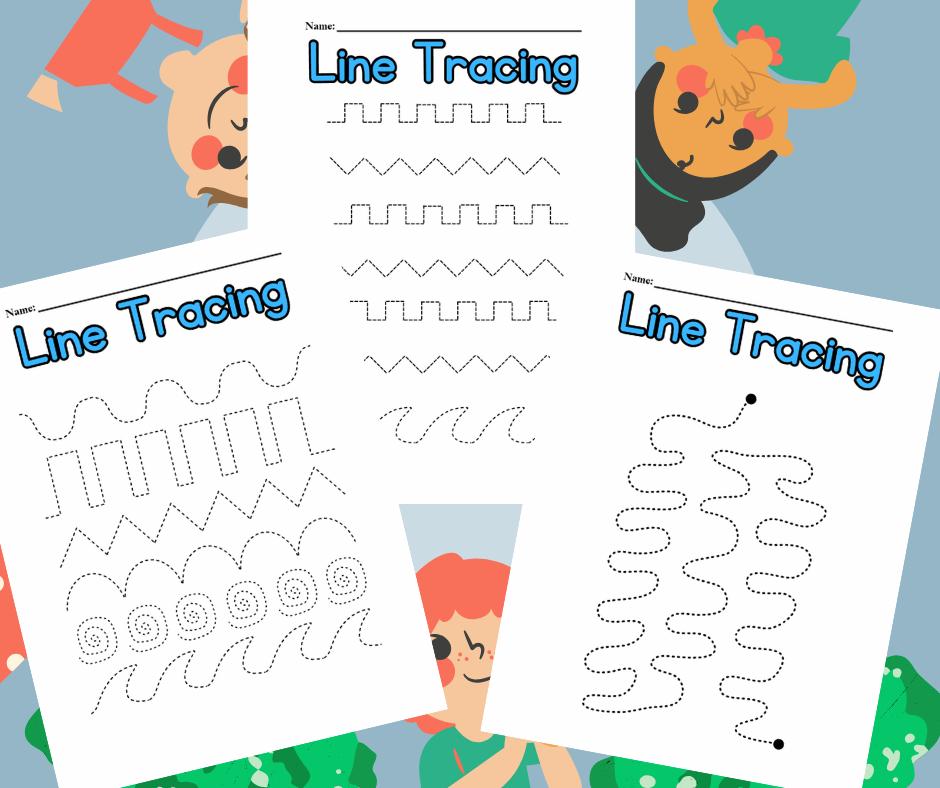 Preschool Line Tracing Worksheets: Handwriting Practice (printable) - Etsy