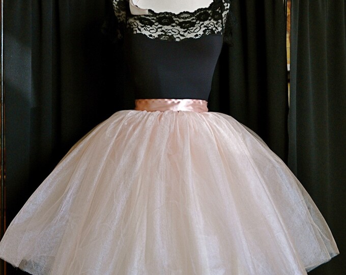 Chic Blush Pink Tutu. Custom Length With Extra Layers of - Etsy