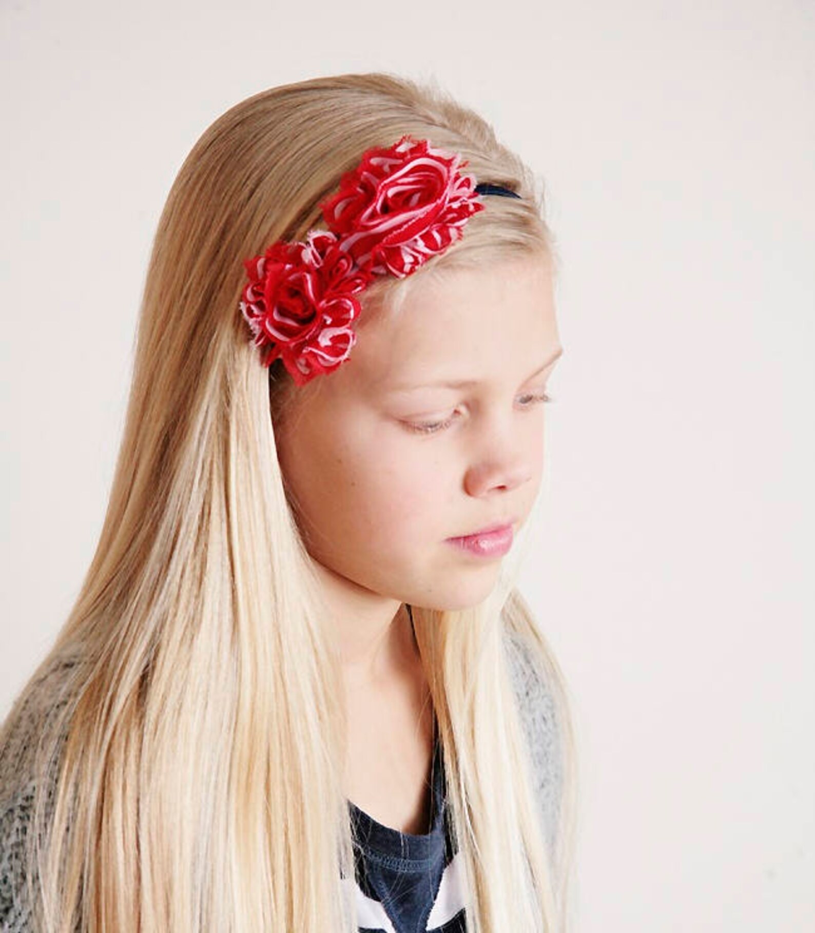 Womens Girls Flower Headband in Soft Chiffon Blossoms Flower - Etsy