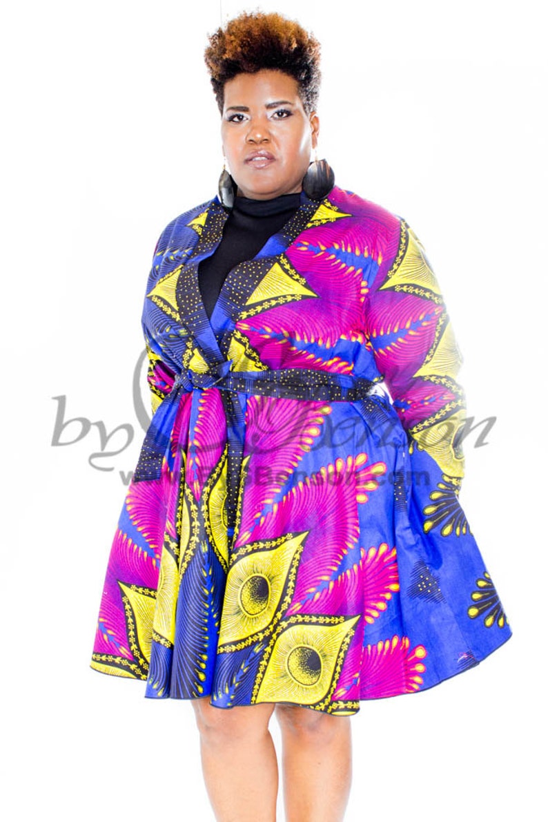 Plus Size Custom Wrap Coat Dress - Etsy