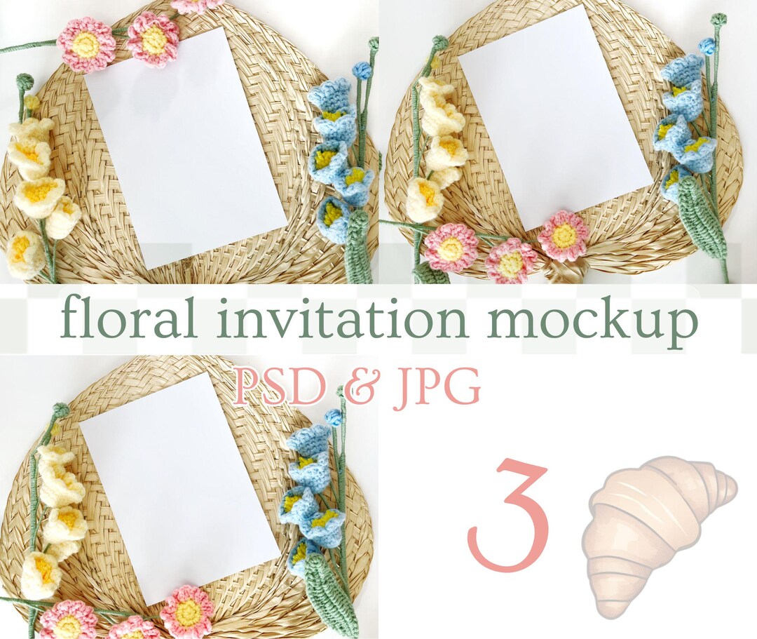 Spring Floral Mockup | Invitation Mockup | Floral Pink Flyer Mockup ...