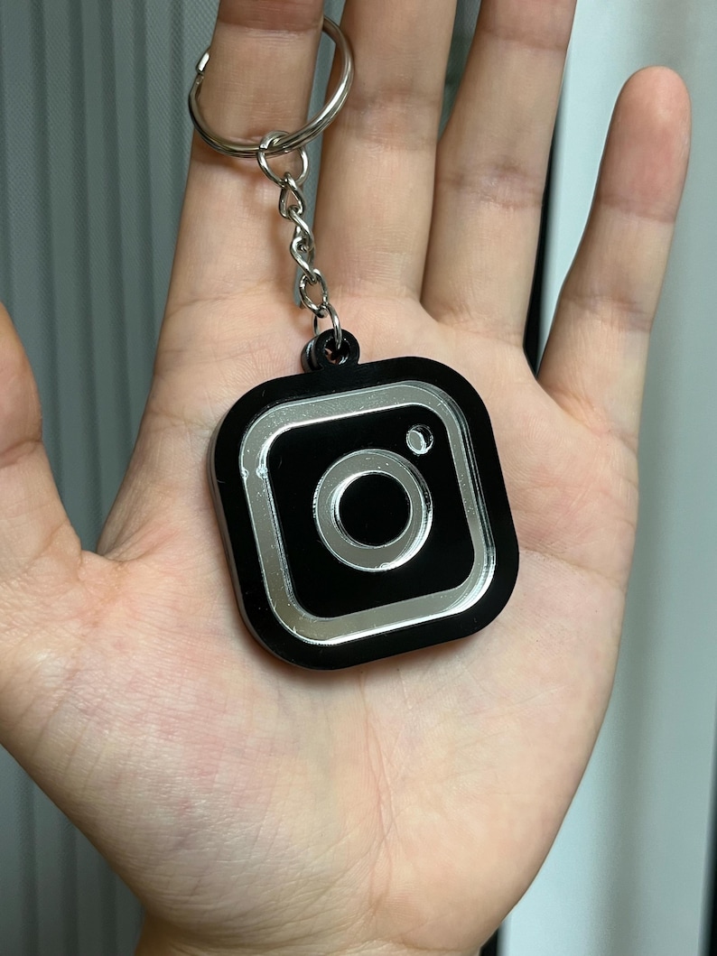 Social Media NFC Keychain Laser Cut File | Social Media NFC Tag - Etsy