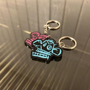 Jinx Monkey Insigna Keychain Arcane Inspired - Etsy