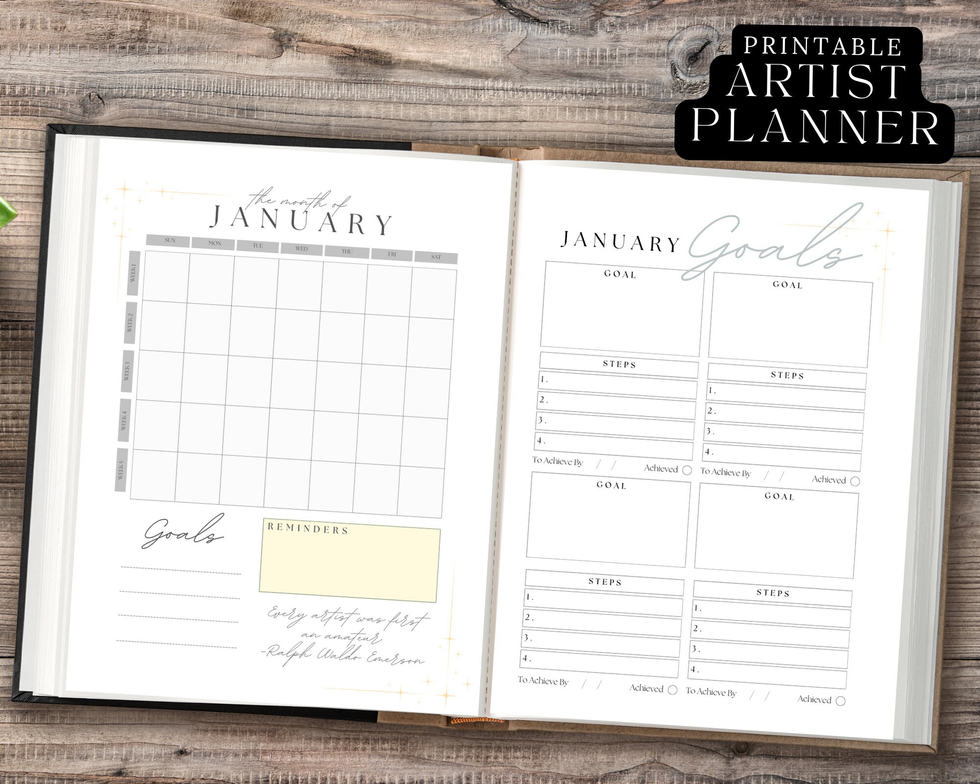 Artist Planner, Printable Planner, 2024 Digital Planner, Small Business ...
